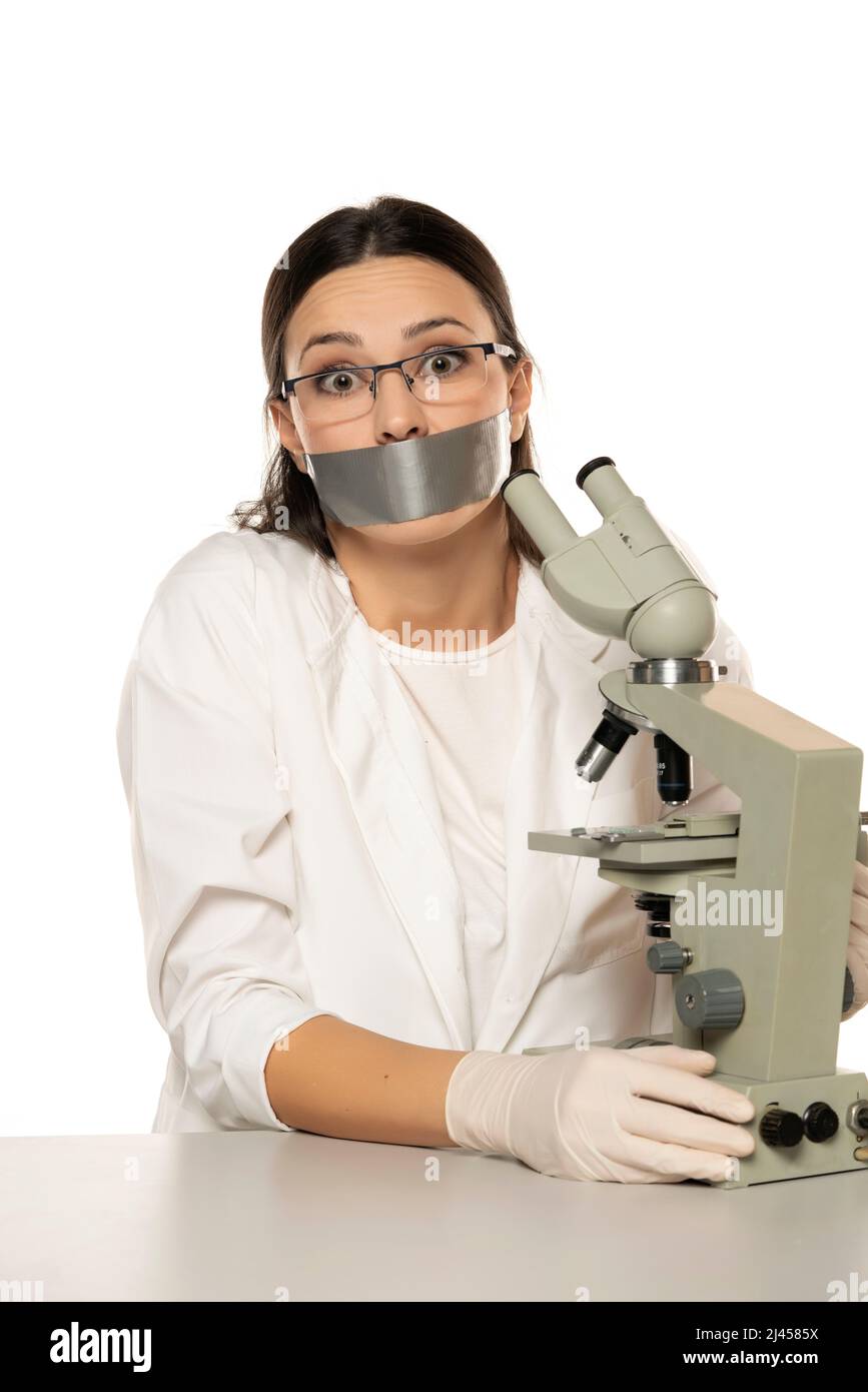 Close up portrait confused scientist hi-res stock photography and ...