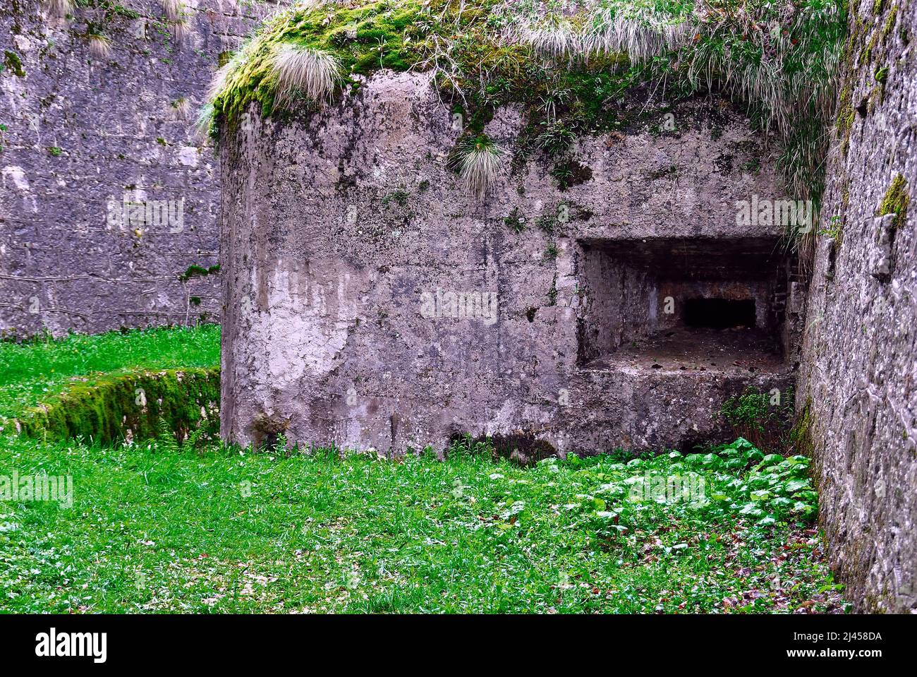 Veneto, Italy. Asiago Plateau, Fort Corbin, an Italian fortification ...