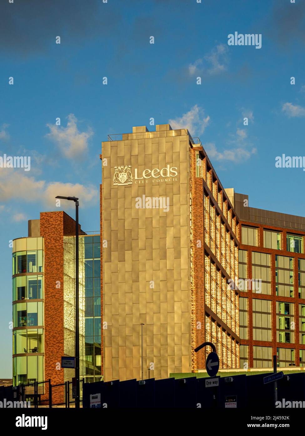 Exterior façade of Merrion House, offices of Leeds City Council. Leeds ...