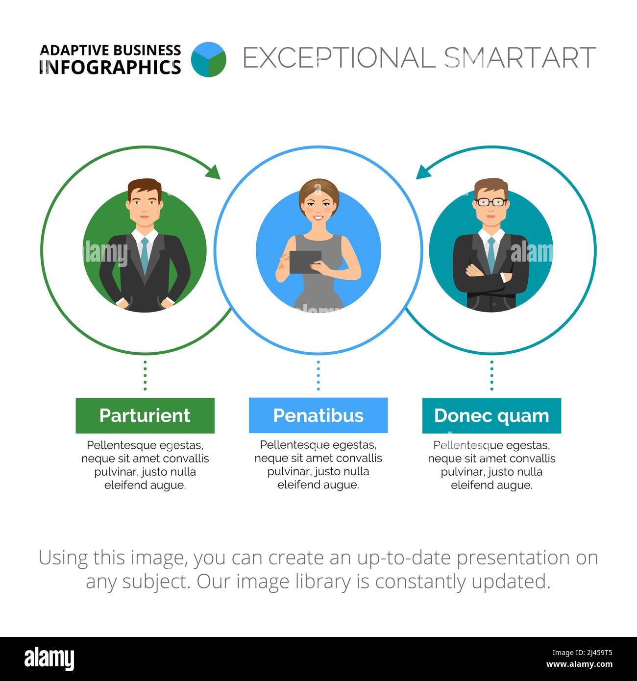 Flow chart with three options. People structure, organization chart ...