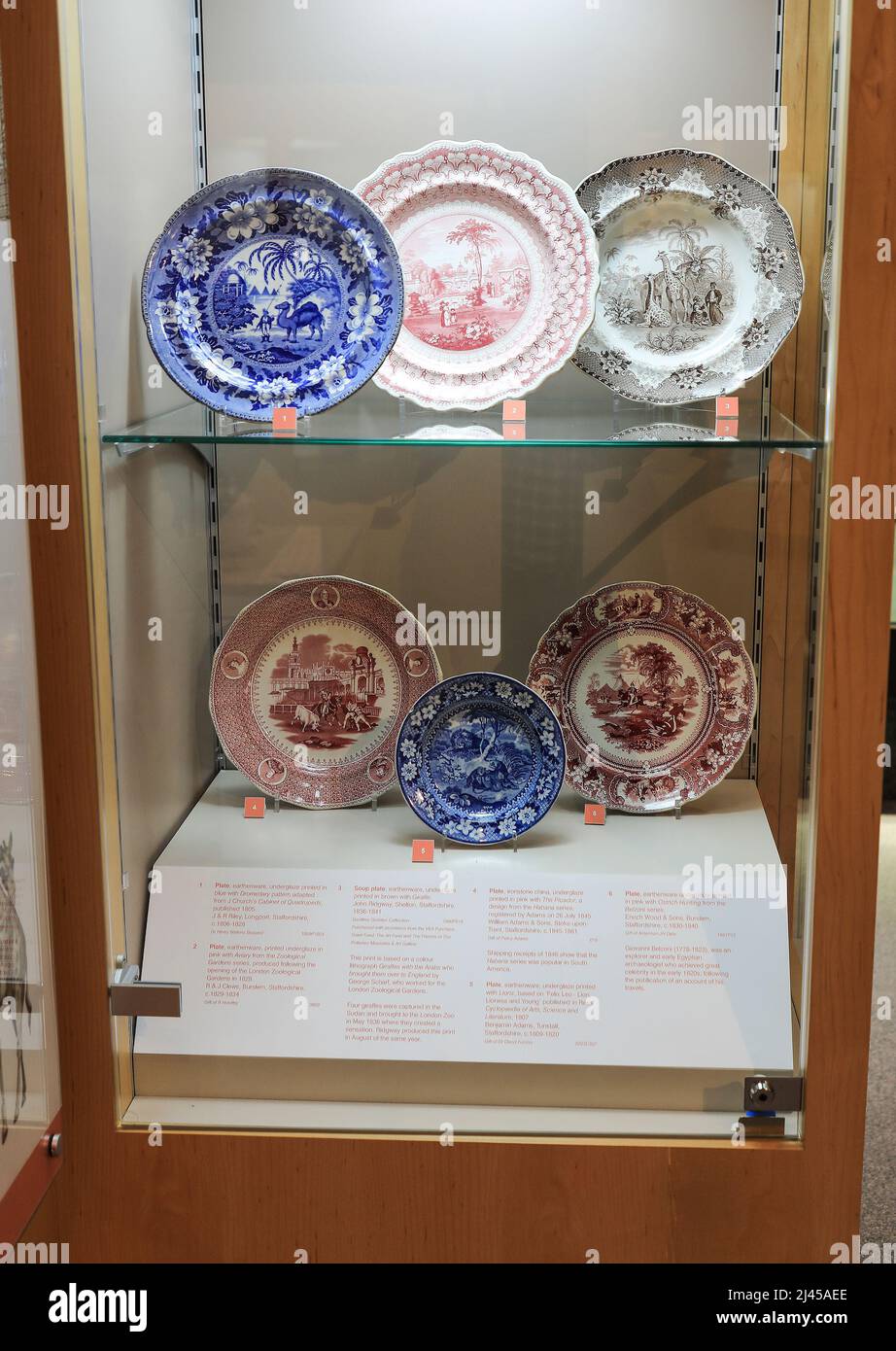 Pottery on display at the Potteries Museum and Art Gallery, Hanley ...