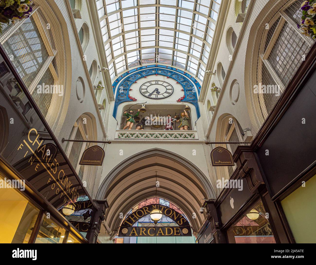 Interior pointed arch ceiling of the Victorian, Thornton's Arcade in ...