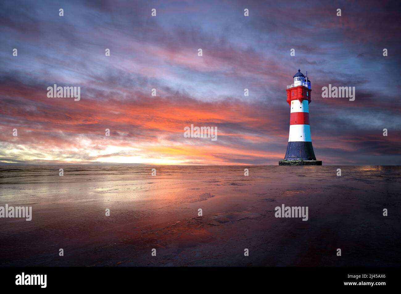 Leuchtturm roter sand hi-res stock photography and images - Alamy