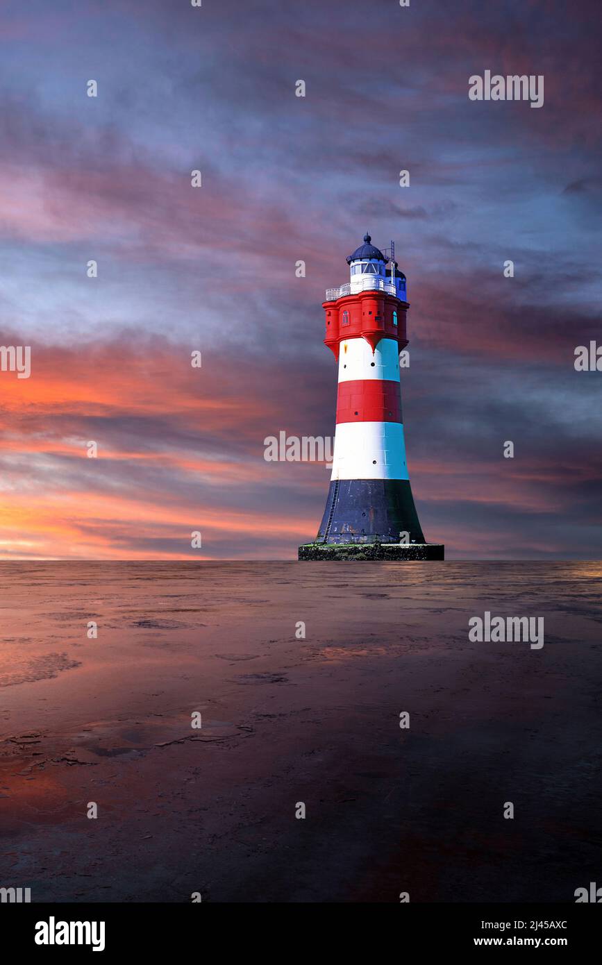 Leuchtturm roter sand hi-res stock photography and images - Alamy