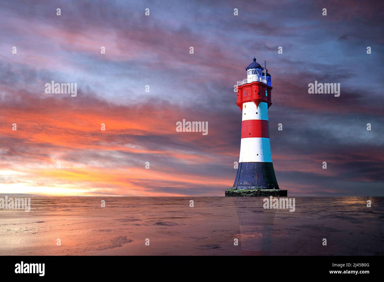 Leuchtturm roter sand hi-res stock photography and images - Alamy