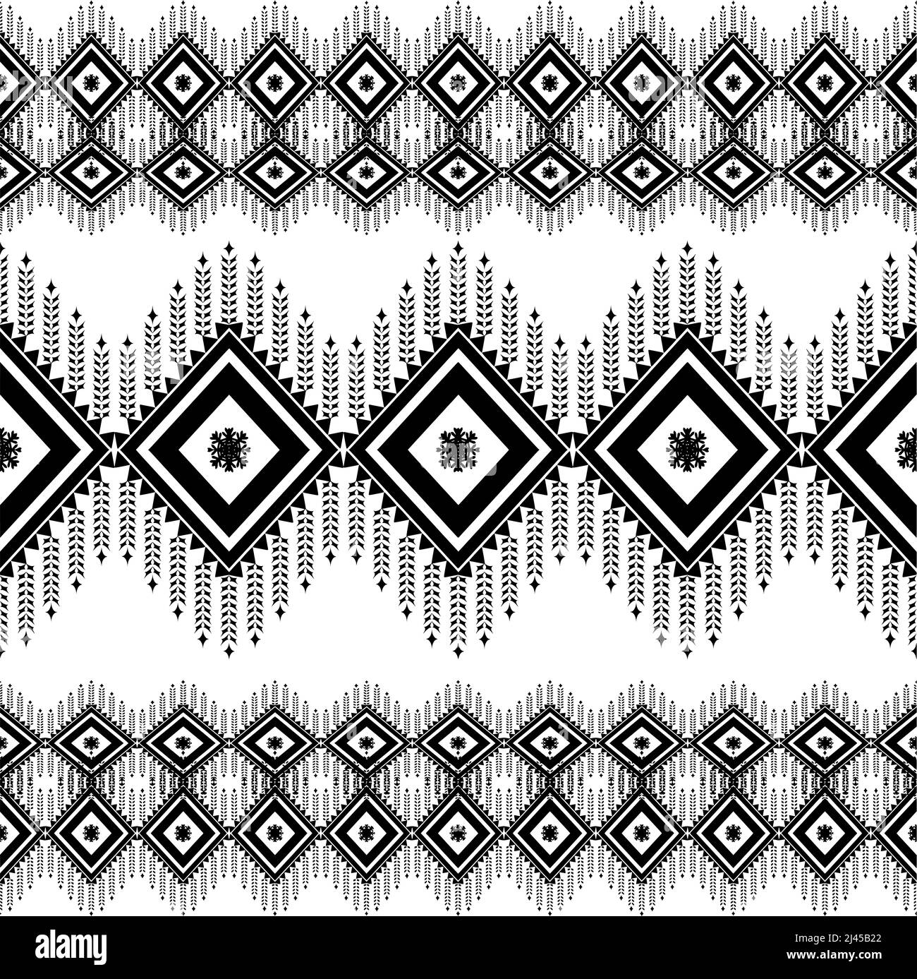 Abstract Ethnic Geometric Pattern Design For Background Or Wallpaper