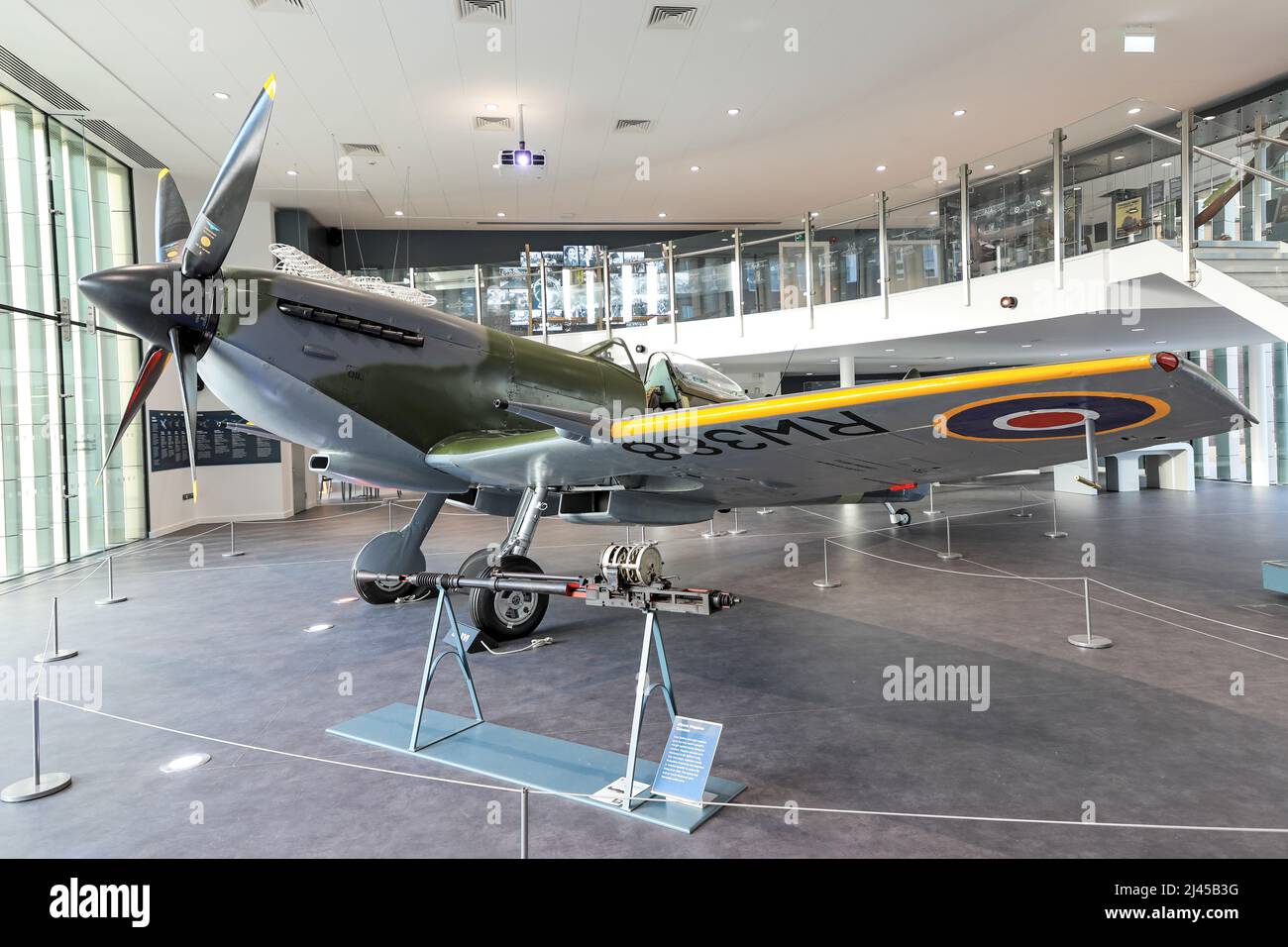 Spitfire RW388 aeroplane on display at the Potteries Museum and Art ...