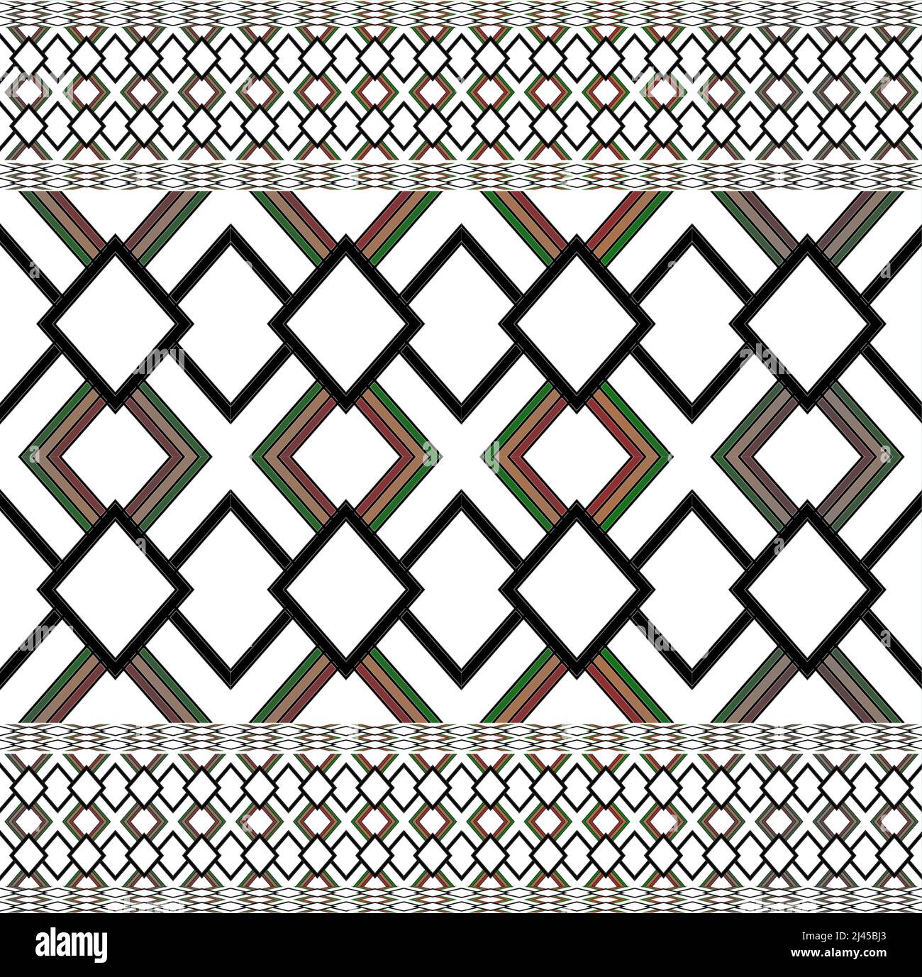 Abstract Ethnic Geometric Pattern Design For Background Or Wallpaper