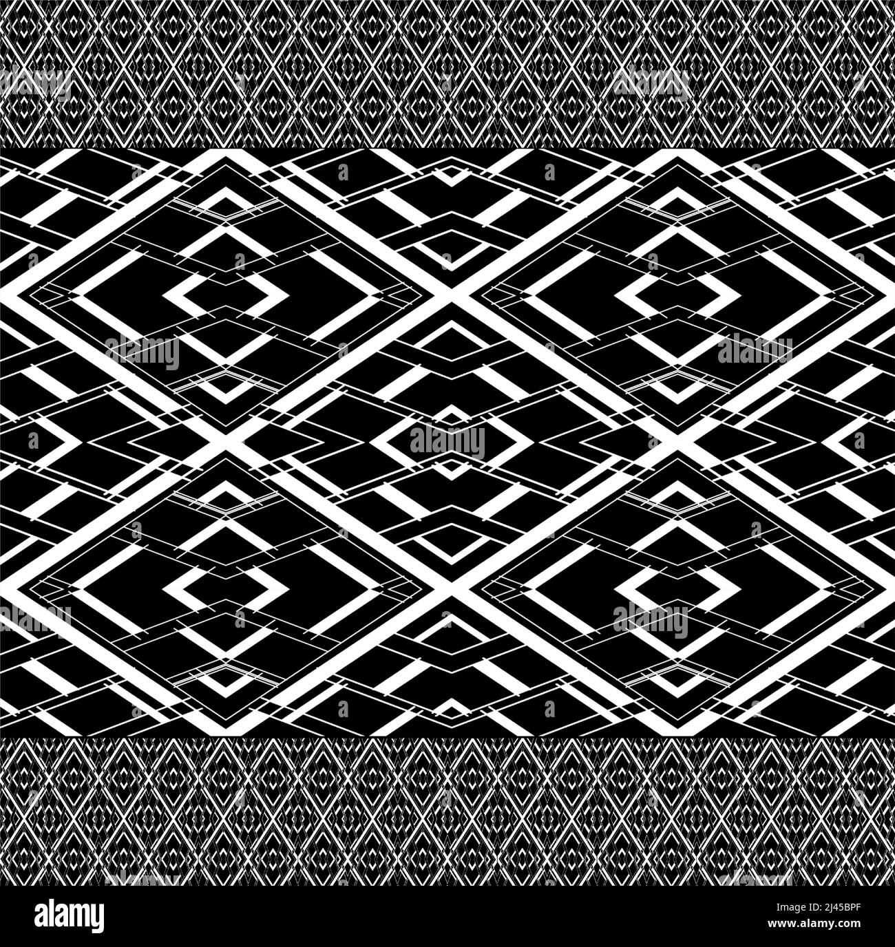 Abstract Ethnic Geometric Pattern Design For Background Or Wallpaper