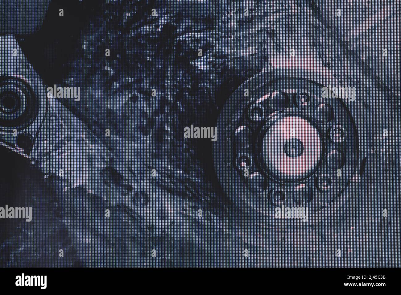 Beautiful open detail frozen hard disk background. Macro photography ...