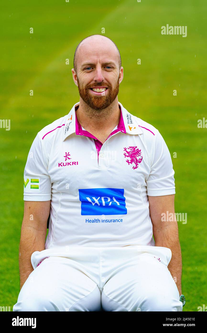 Jack Leach during a photocall at The County Ground, Somerset. Picture ...
