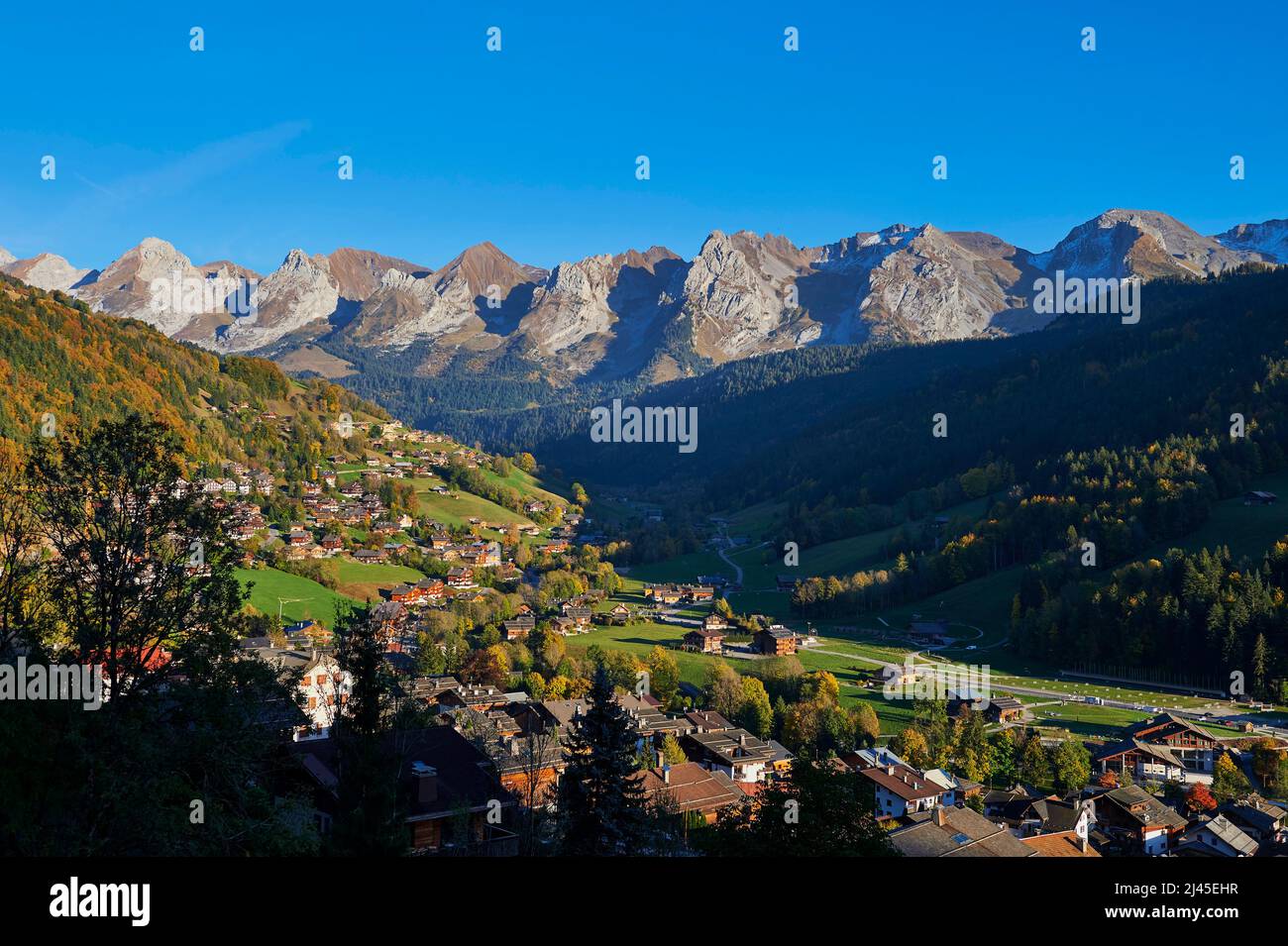 Le Grand-Bornand (French Alps, central-eastern France): the village and ...