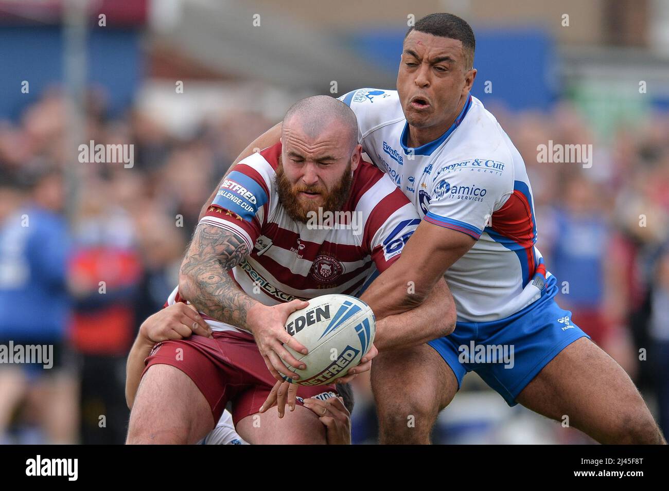 Wakefield, England - 10th April 2022 - Jake Bibby of Wigan Warriors ...