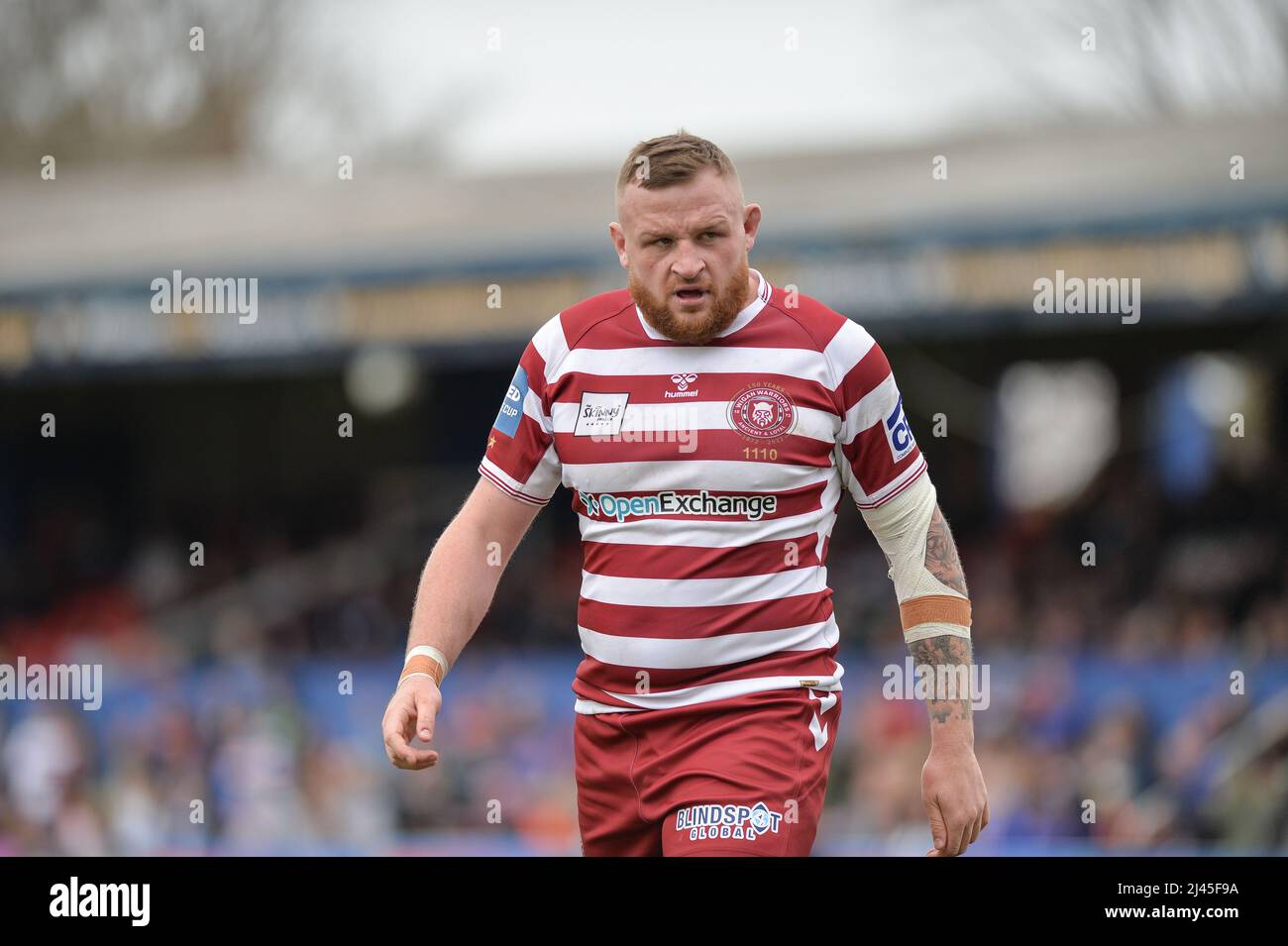 Wakefield, England - 10th April 2022 - Brad Singleton of Wigan Warriors ...