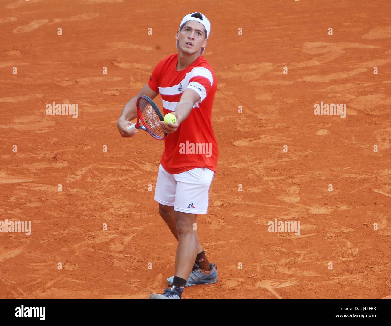Sebastian Baez of Argentina during the Rolex Monte-Carlo Masters 2022 ...