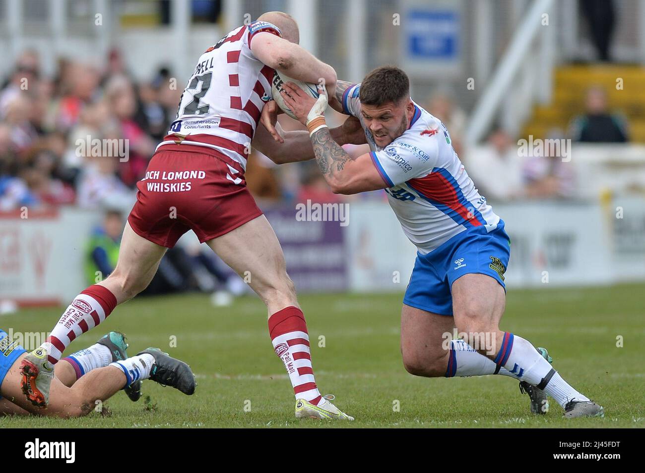 Wakefield, England - 10th April 2022 - Liam Farrell of Wigan Warriors ...