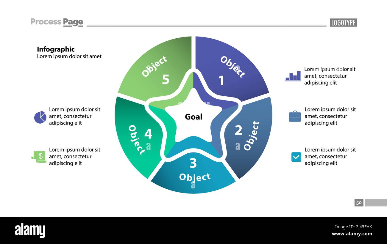 Pie chart with five parts. Business data. Diagram, infographic, design ...