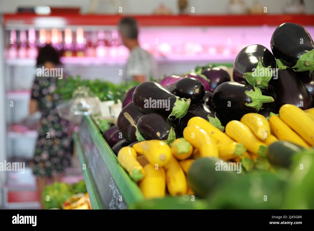 Fruits and vegetables in a producer’s cooperative shop, local ...