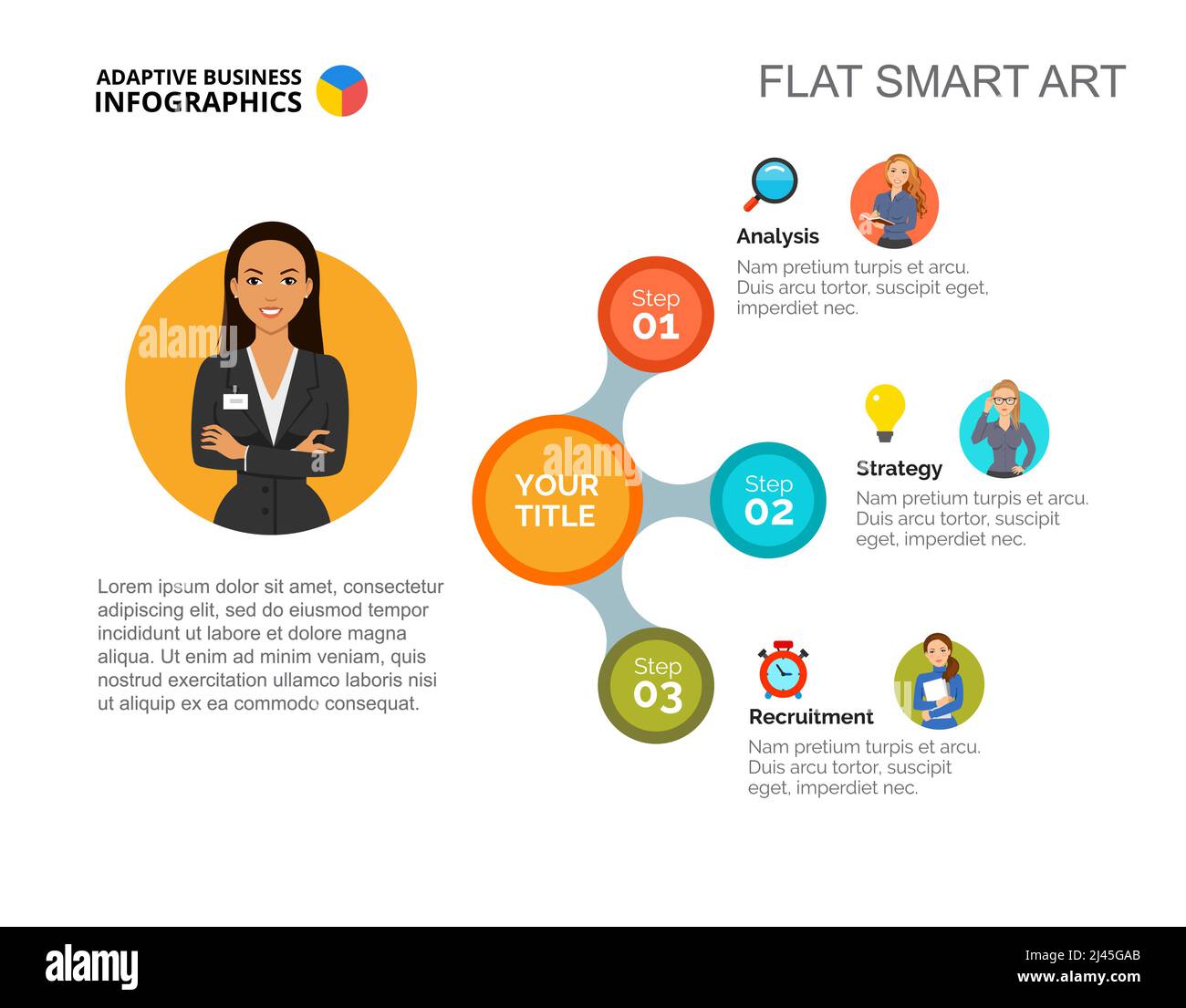 Flow chart. Step diagram, graph, template. Creative concept for ...