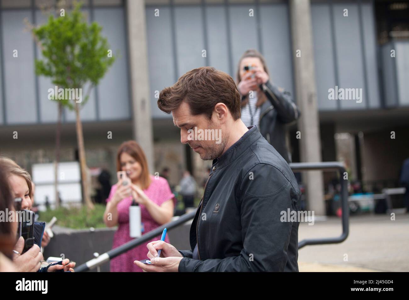Darlington, UK. 12th April 2022. The TV drama, Vera, was filming in the ...