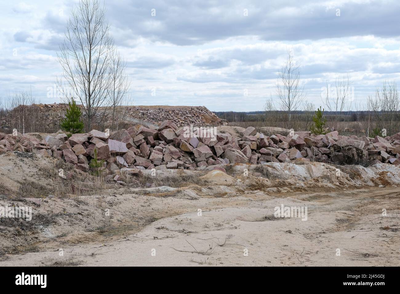 Quarry with mining and stone production Stock Photo - Alamy
