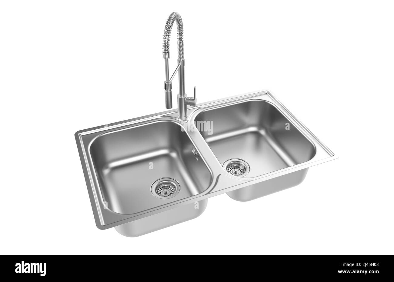 Kitchen sink isolated on white background, 3D rendering Stock Photo - Alamy
