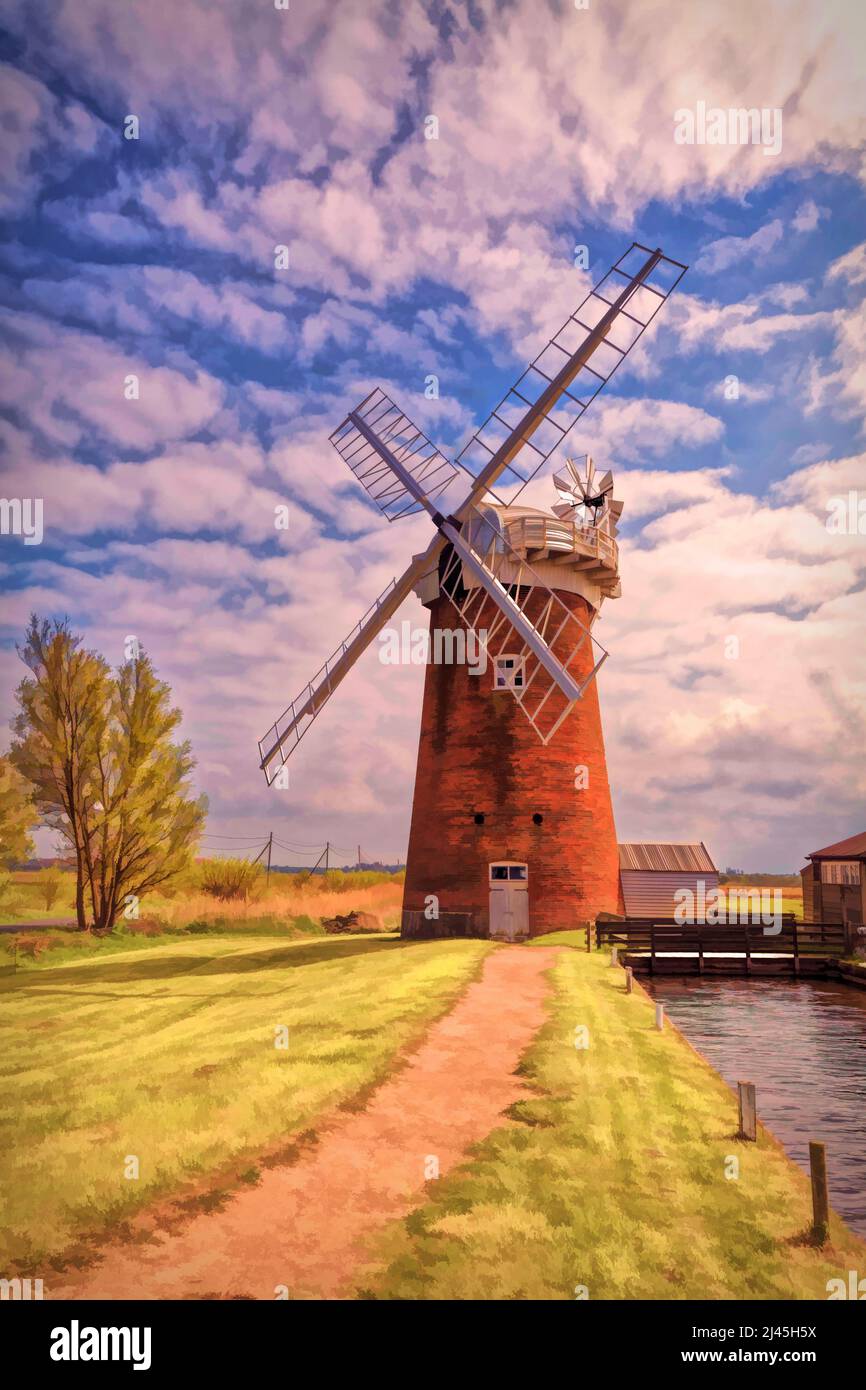 Horsey wind pump in Norfolk, England Stock Photo - Alamy