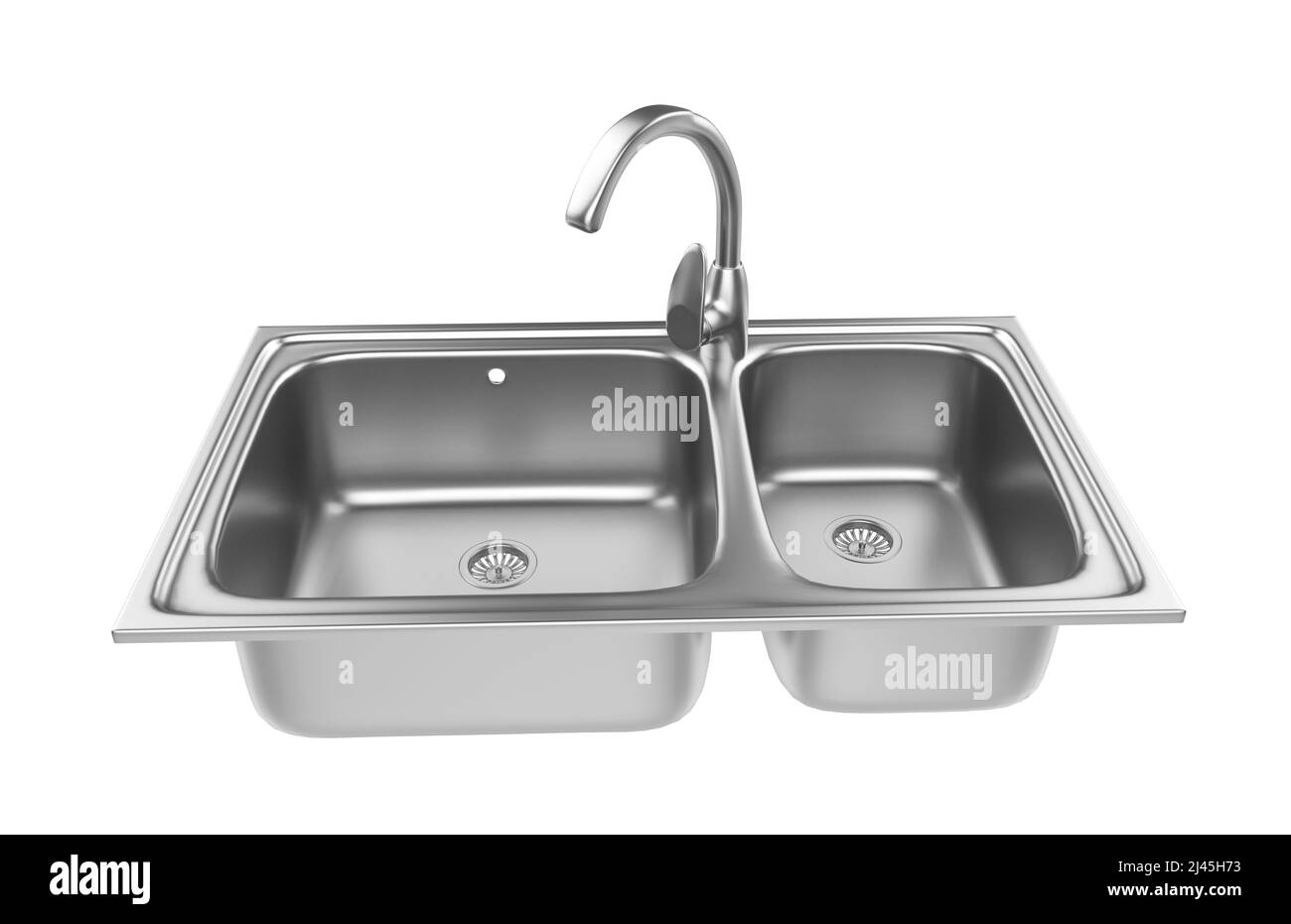Kitchen sink isolated on white background, 3D rendering Stock Photo - Alamy