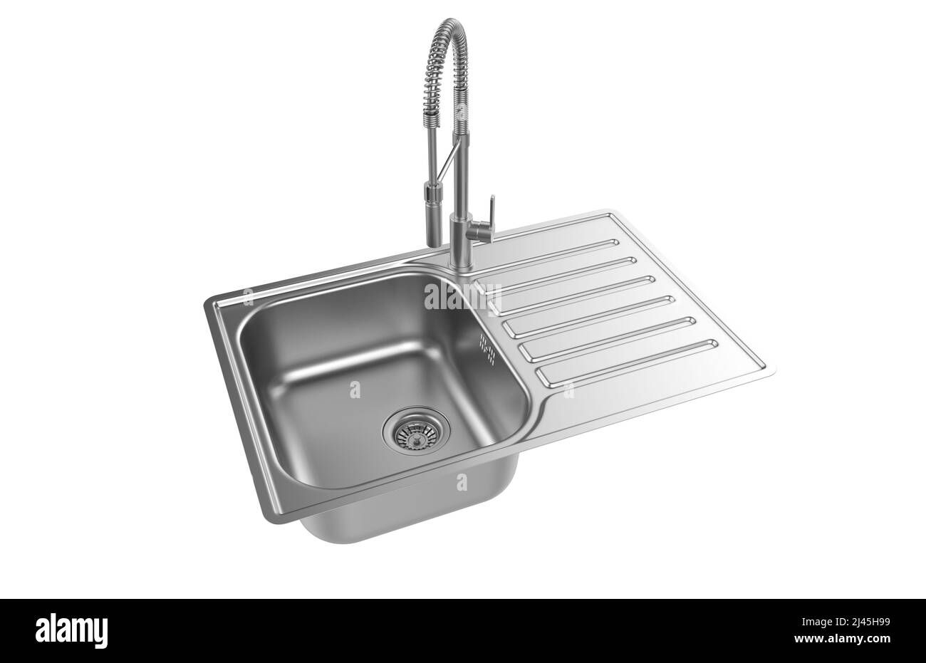 Kitchen sink isolated on white background, 3D rendering Stock Photo - Alamy