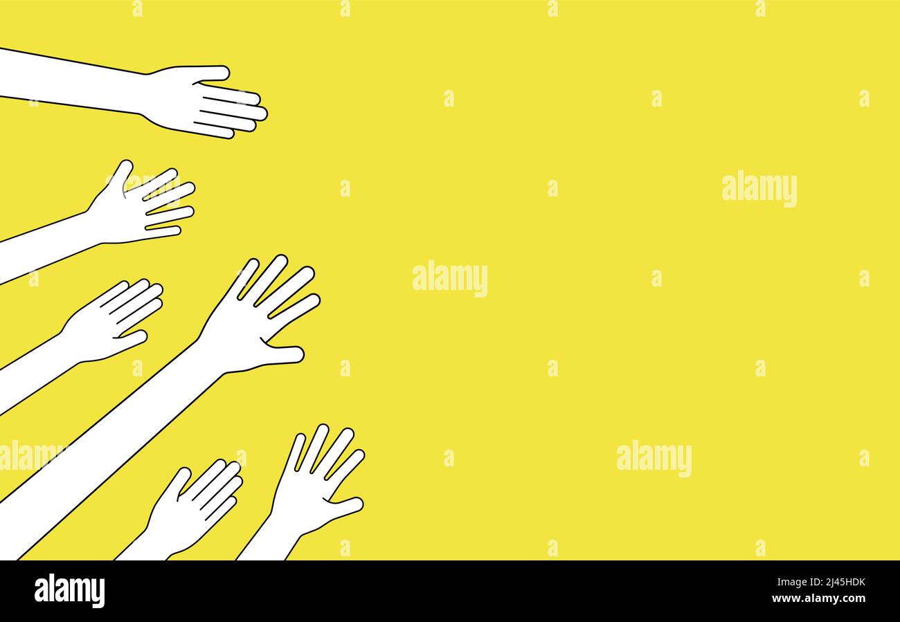 Hand gesture, reaching to the same direction Stock Vector Image & Art ...