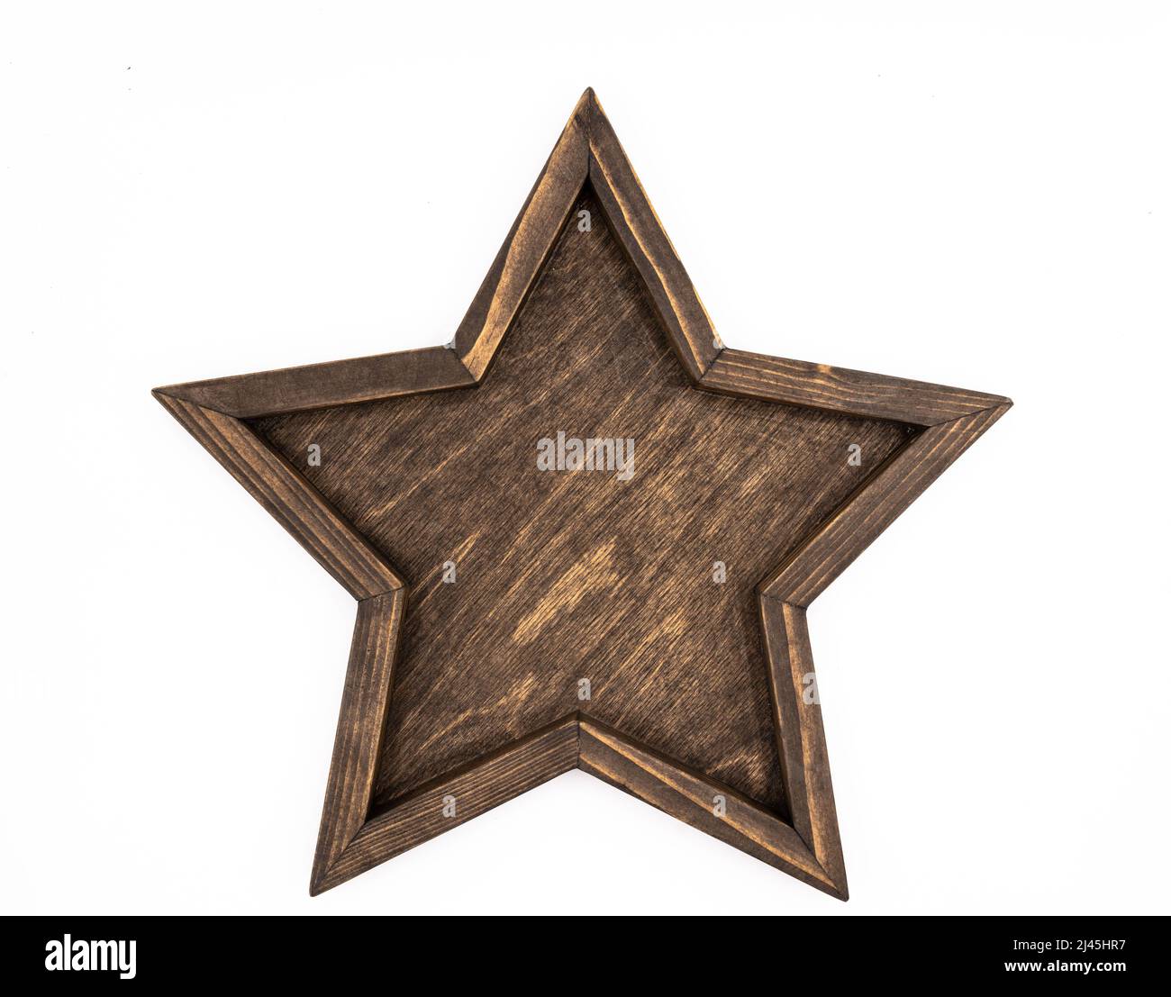 star shaped wooden cutting board. Dish. Isolate and top view. High ...