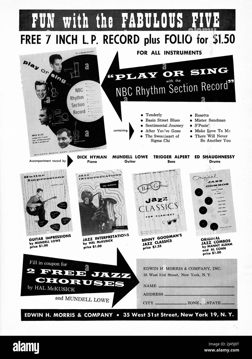A full page ad from a 1955 American magazine for instructional records ...