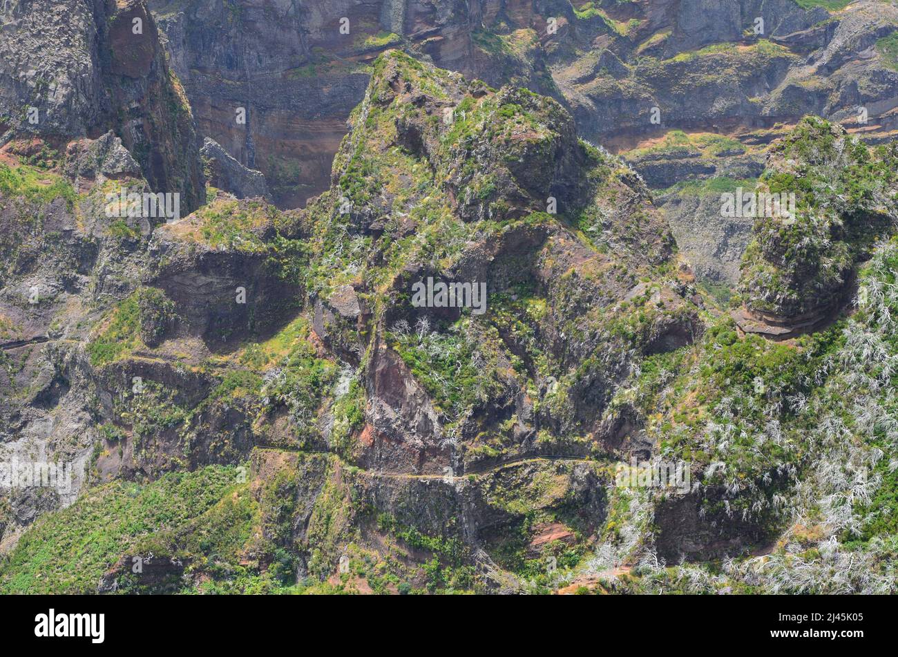 The rugged volcanic peaks of Madeira island, Portugal Stock Photo - Alamy