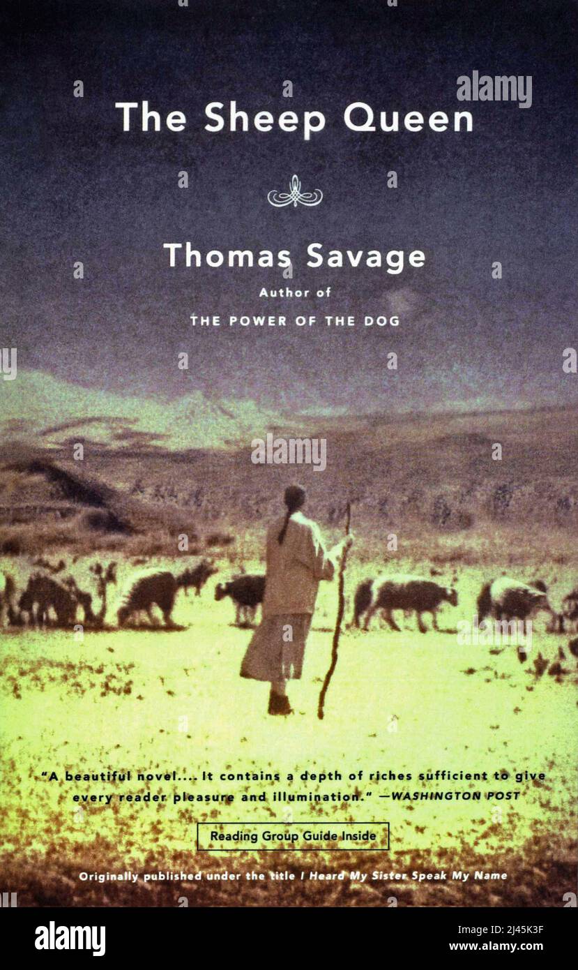 Book cover "The Sheep Queen" by Thomas Savage Stock Photo - Alamy