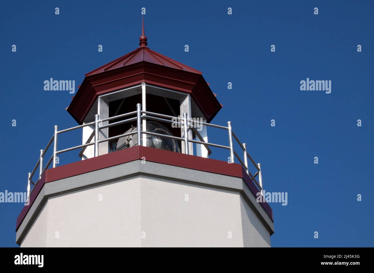 The Top Of A Lighthouse Tower Stock Photo - Alamy
