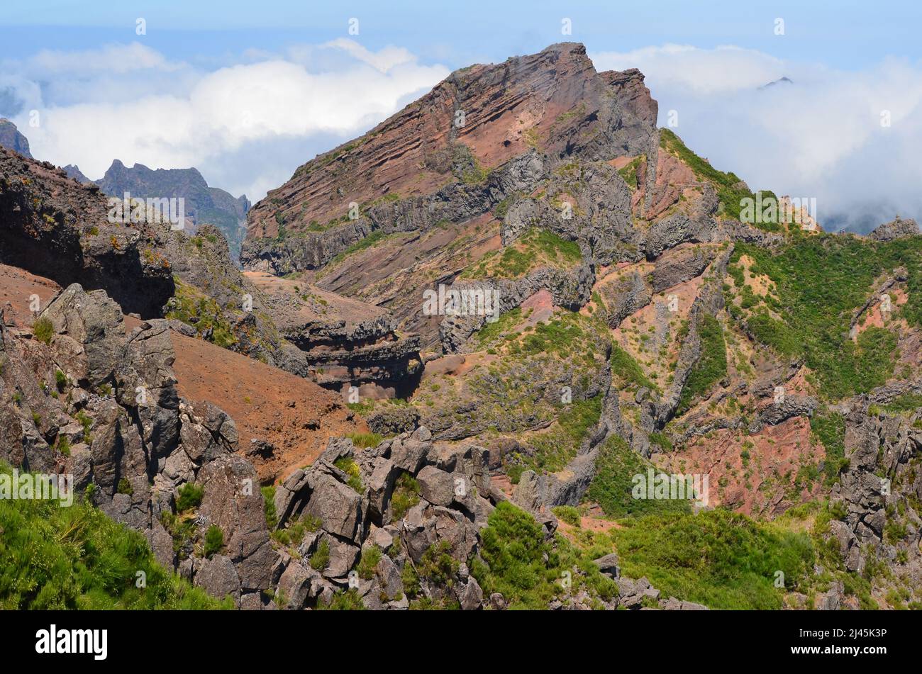 The rugged volcanic peaks of Madeira island, Portugal Stock Photo - Alamy