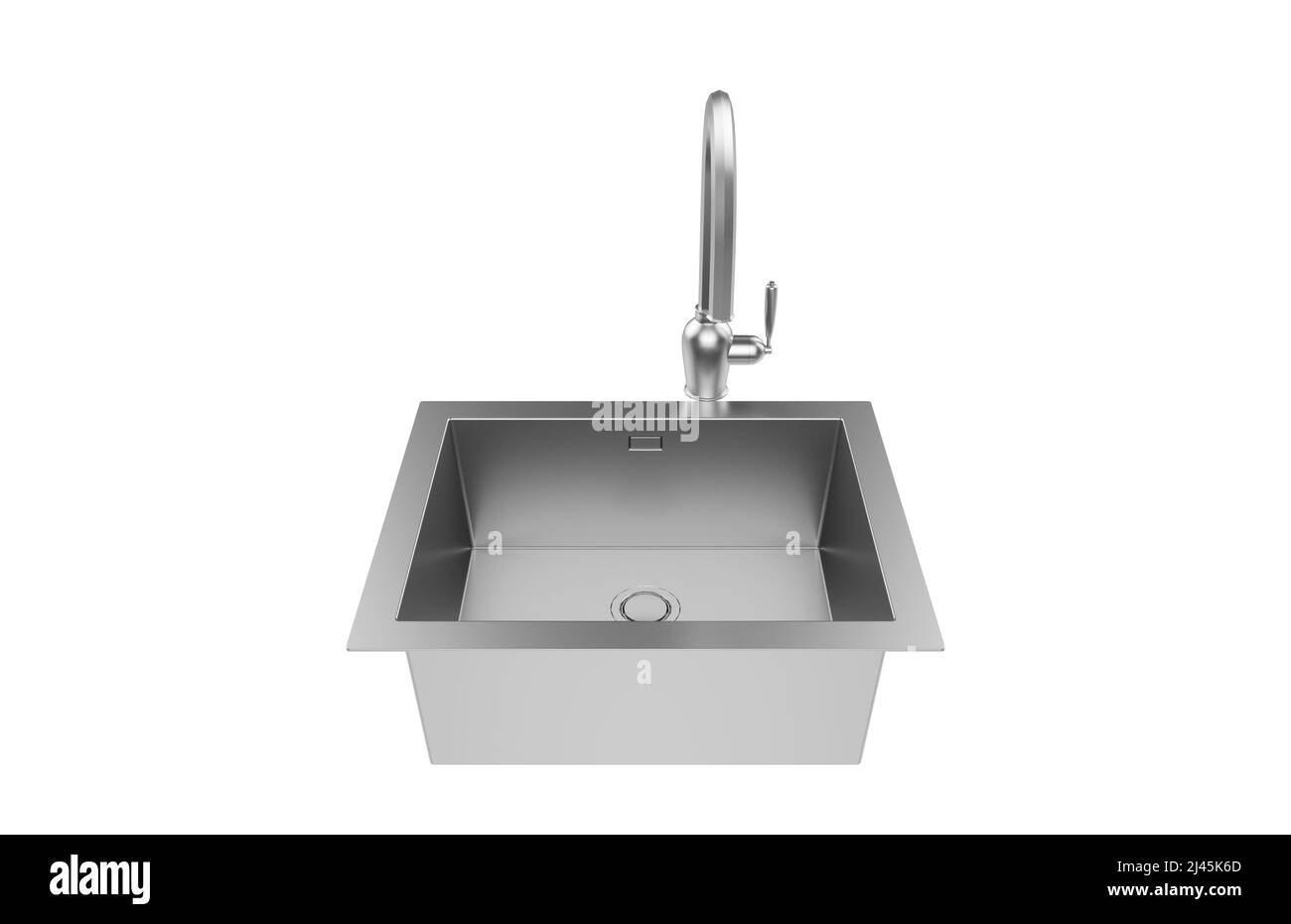 Kitchen sink isolated on white background, 3D rendering Stock Photo - Alamy