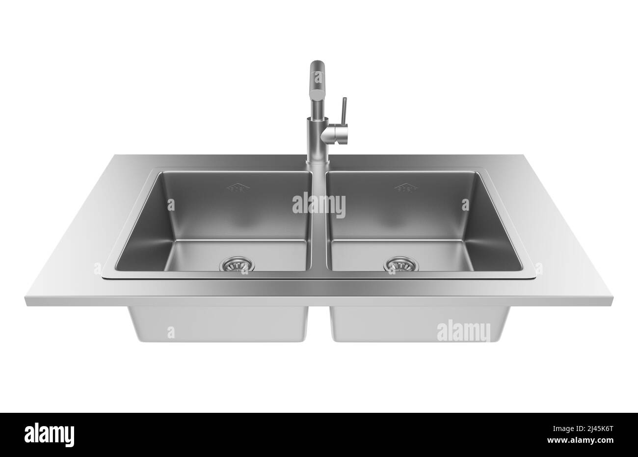 Kitchen sink isolated on white background, 3D rendering Stock Photo - Alamy