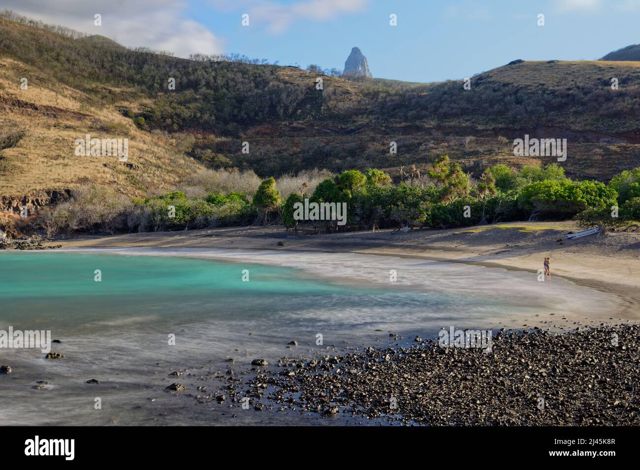 Marquesas Islands, Ua Pou: Shark Bay Beach Stock Photo - Alamy