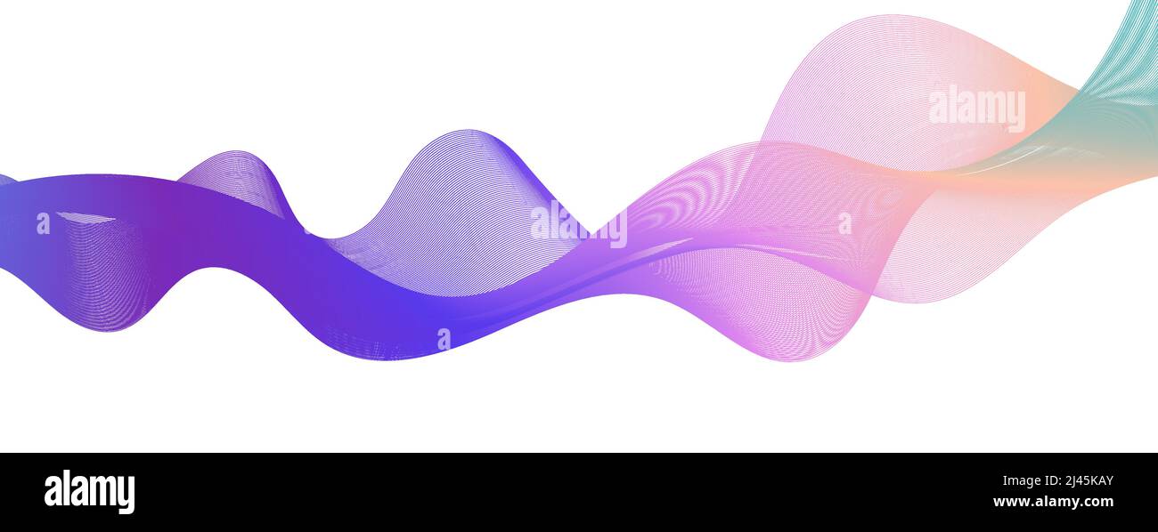 Fluid 3d background with smooth lines. Gradient blend, wide abstract ...