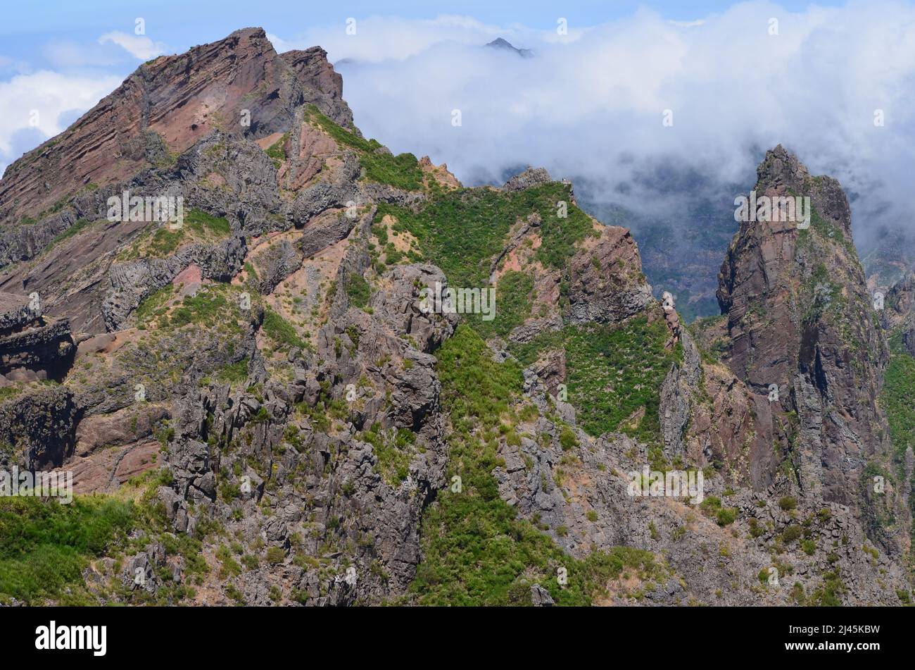 The rugged volcanic peaks of Madeira island, Portugal Stock Photo - Alamy