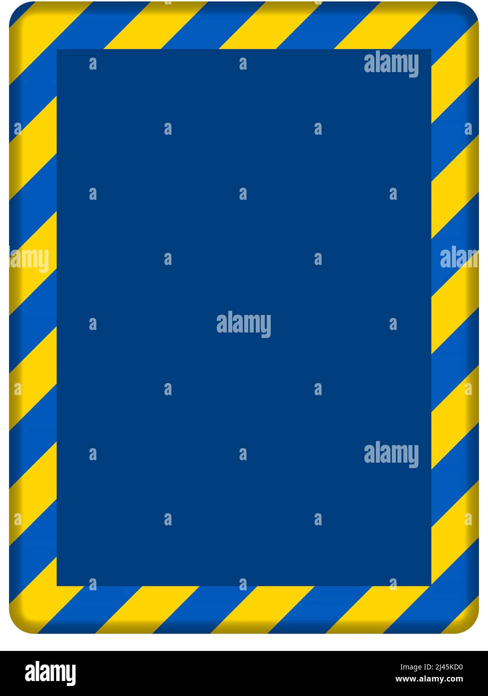 Stand with Ukraine: rounded frame made of Ukrainian flag stripes with ...
