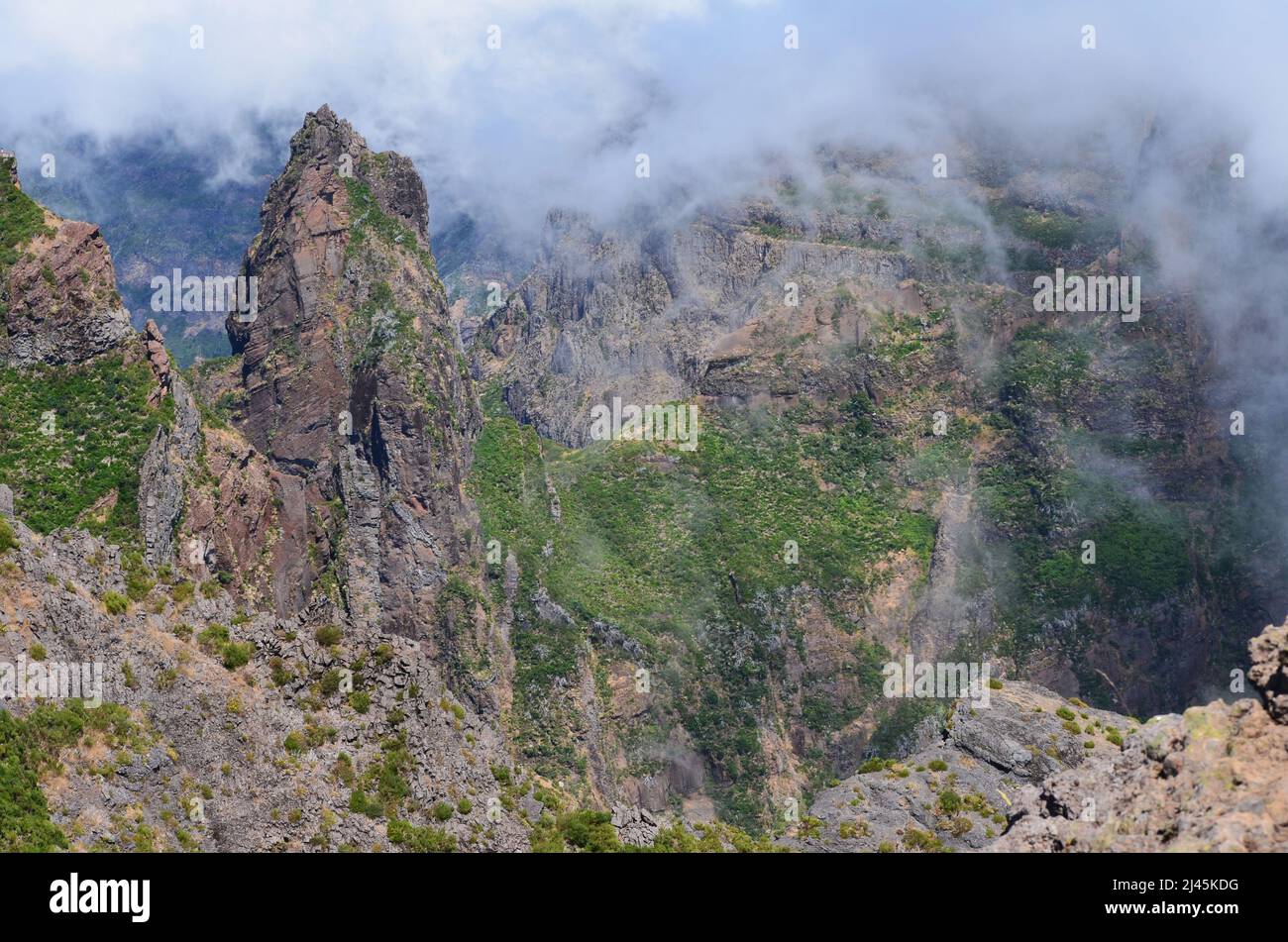 The rugged volcanic peaks of Madeira island, Portugal Stock Photo - Alamy