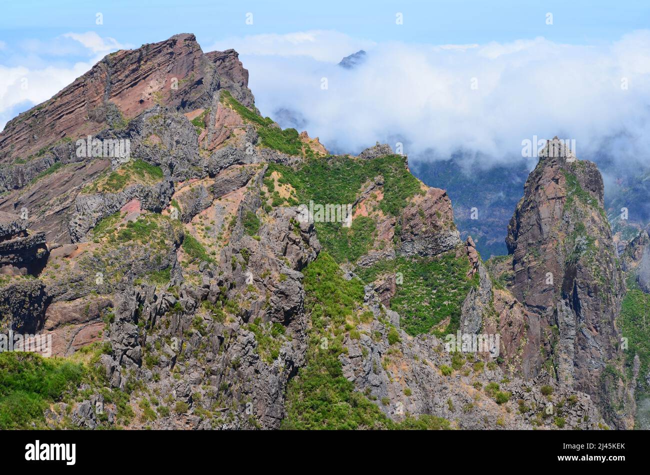 The rugged volcanic peaks of Madeira island, Portugal Stock Photo - Alamy