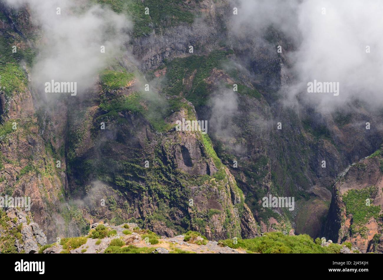 The rugged volcanic peaks of Madeira island, Portugal Stock Photo - Alamy