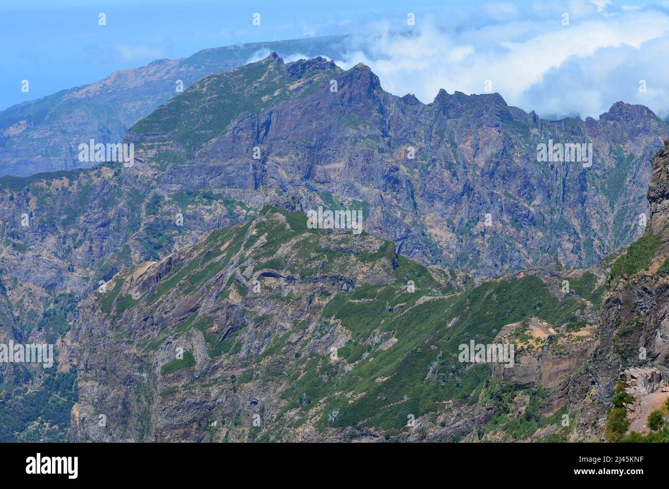 The rugged volcanic peaks of Madeira island, Portugal Stock Photo - Alamy