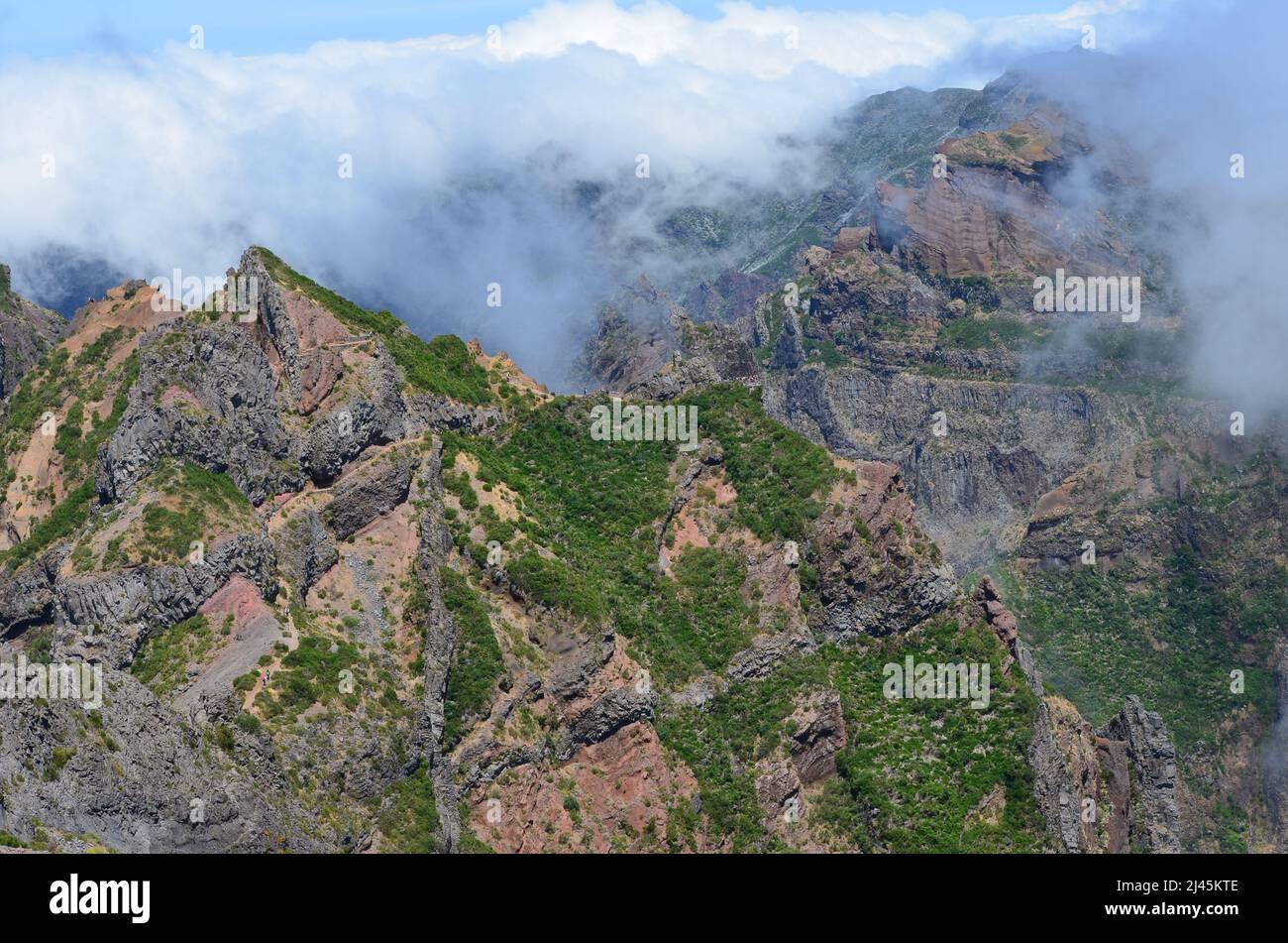 The rugged volcanic peaks of Madeira island, Portugal Stock Photo - Alamy