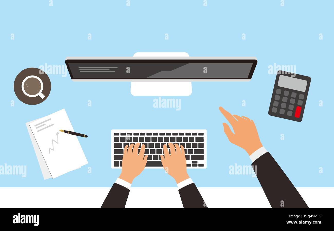 Hands computer Stock Vector Images - Alamy