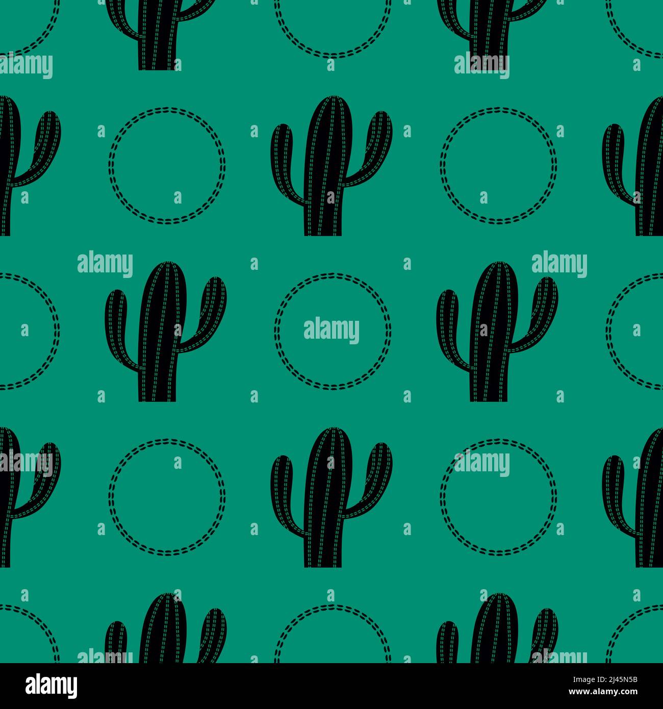 Floral seamless cactus pattern for fabrics and textiles and packaging ...