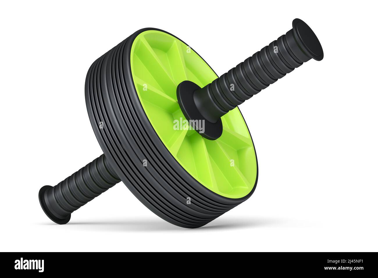 AB roller for abdominal muscles isolated on white background. 3d ...